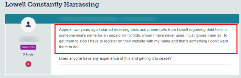Should I Pay Lowell Portfolio 1 Ltd Debt Collectors?